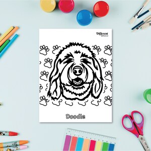 Printable Coloring Page Coloring Page Dog Coloring Page Doodle Dog ...