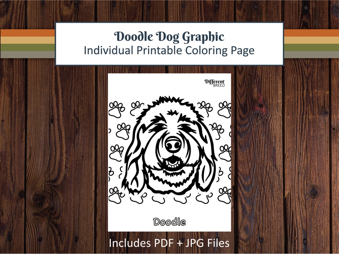Printable Coloring Page Coloring Page Dog Coloring Page Doodle Dog ...