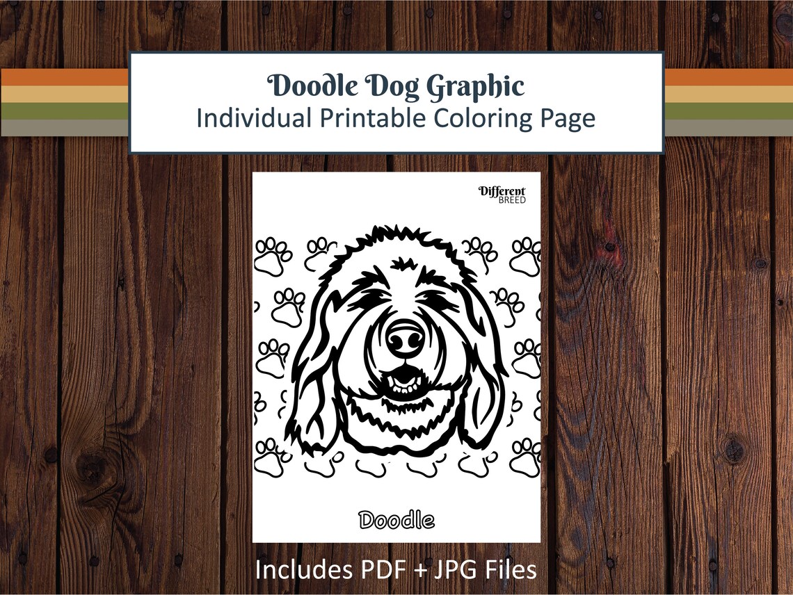 Printable Coloring Page Coloring Page Dog Coloring Page Doodle Dog ...