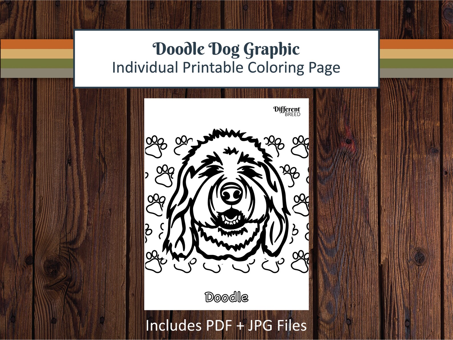 Printable Coloring Page Coloring Page Dog Coloring Page Doodle Dog ...