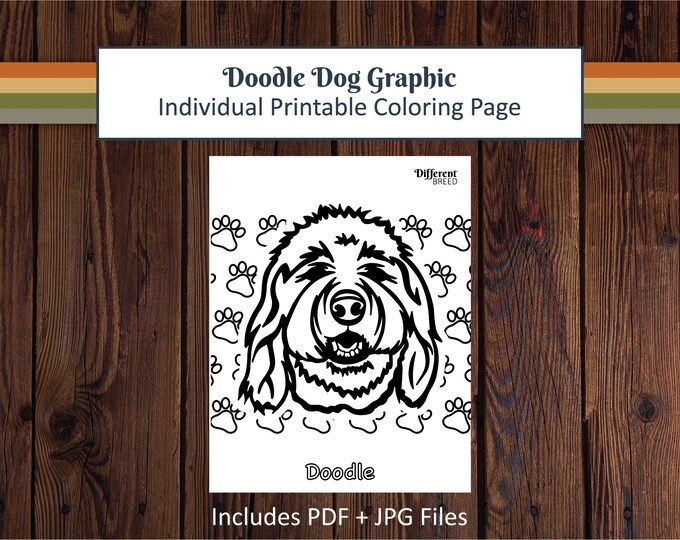 Printable Coloring Page | Coloring Page | Dog Coloring Page | Doodle ...