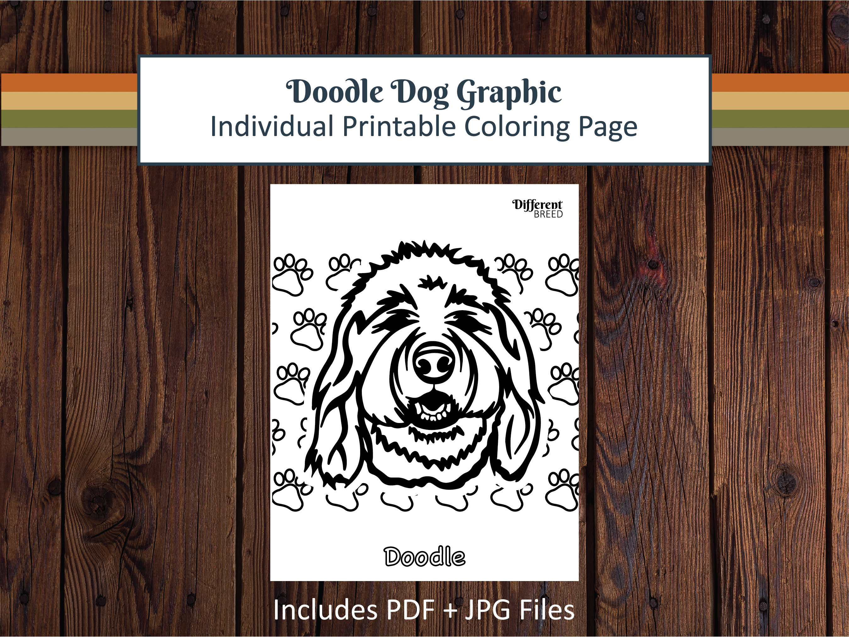 Printable Coloring Page Coloring Page Dog Coloring Page Doodle Dog ...