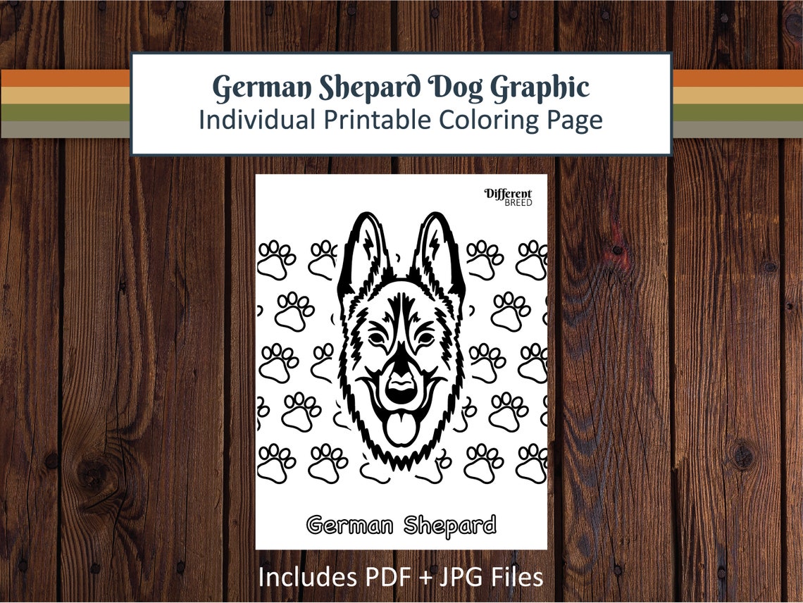 Printable Coloring Page Coloring Page Dog Coloring Page German Shepard ...