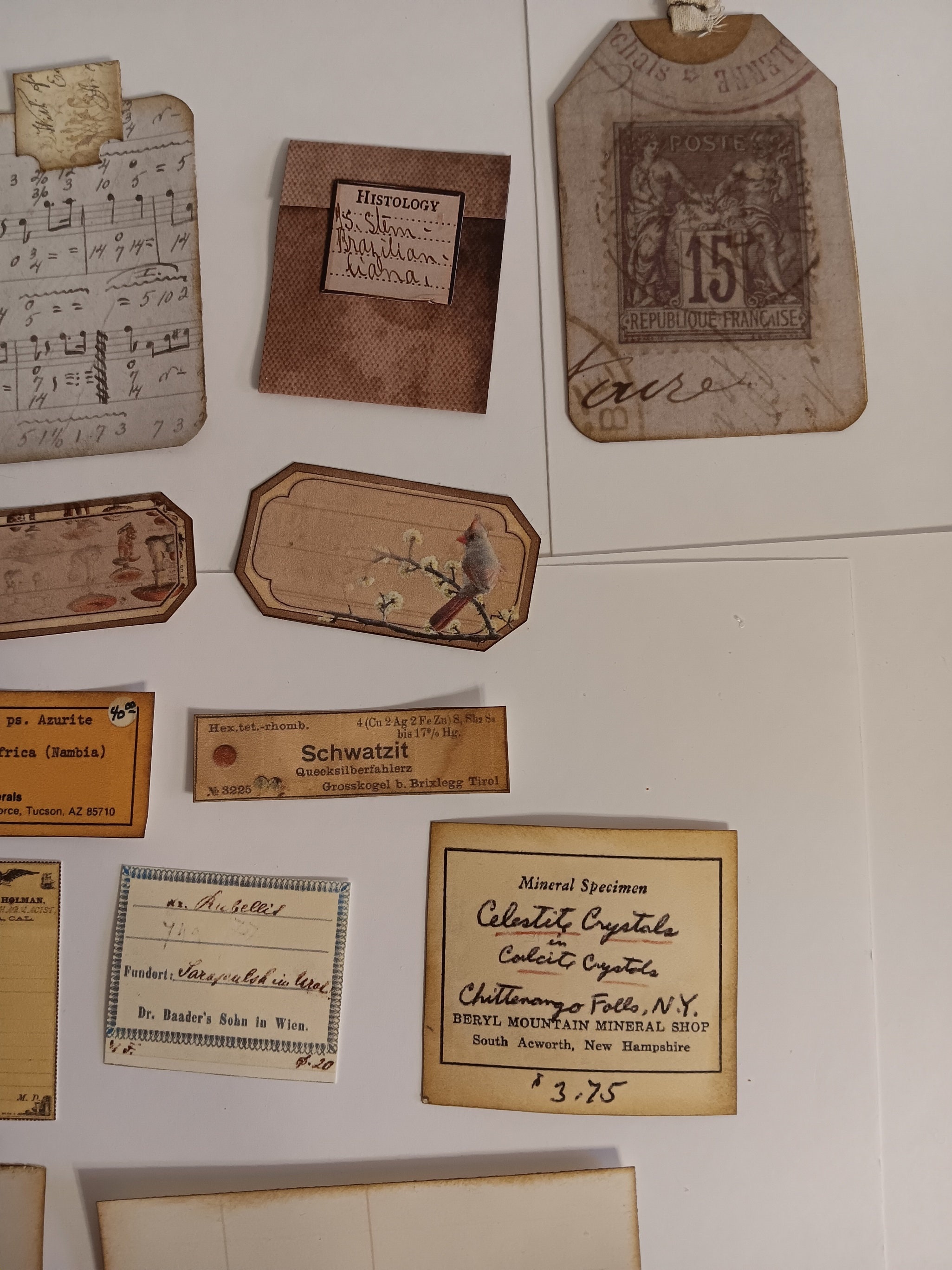 MINI Ephemera Holder Small Junk Journal Handmade Ephemera Tim Holtz ...