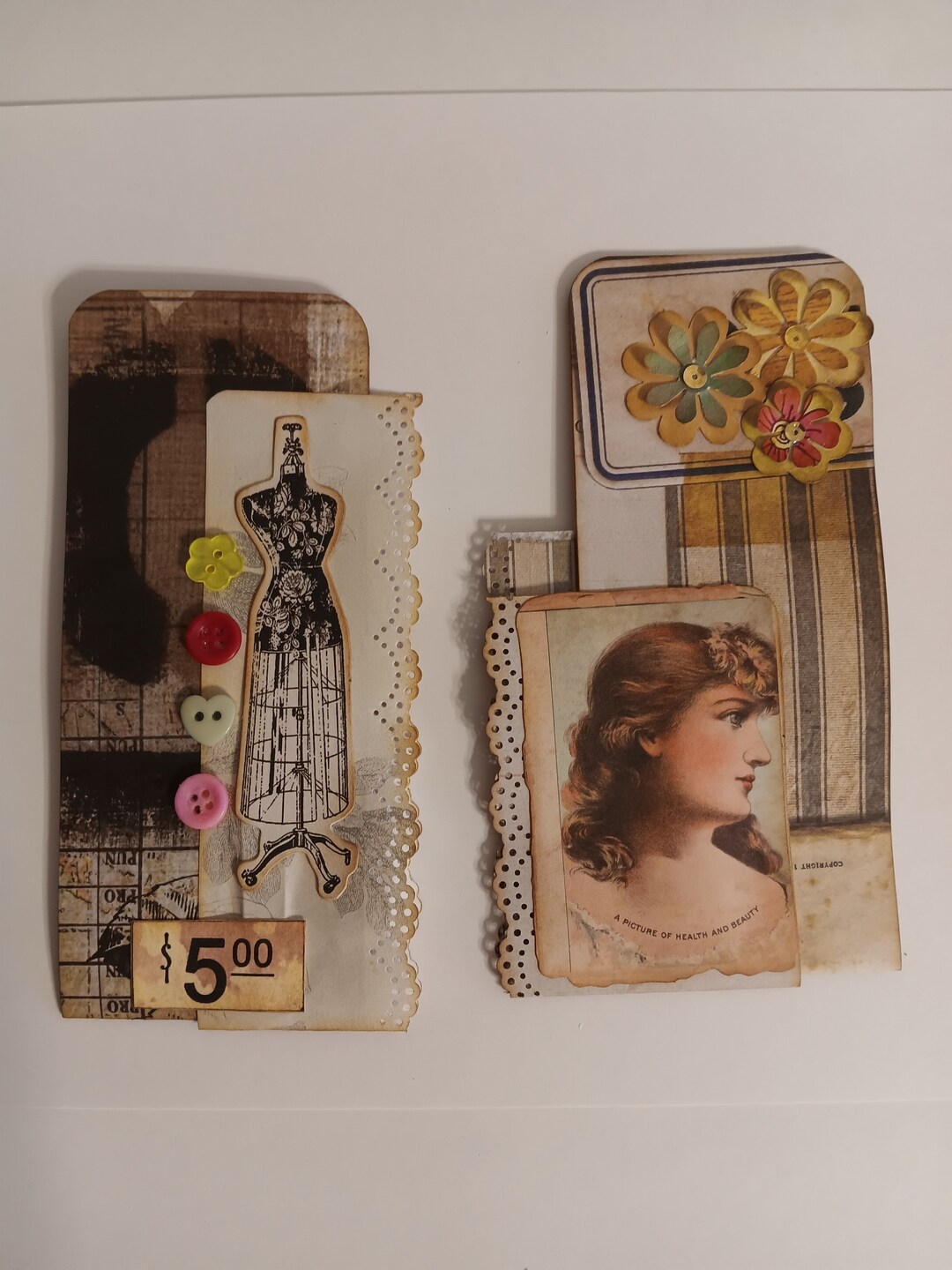 LARGE Altered Paper Clips, Hidden Paper Clips, BOTTOM of the Page Embellishment, Junk Journal ...