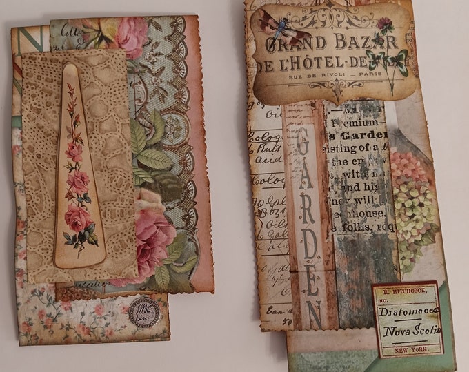 LARGE Altered Paper Clips, Hidden Paper Clips, Over the Page Embellishment, Junk Journal ...