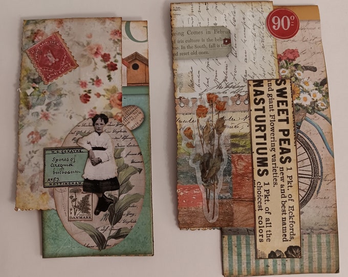 LARGE Altered Paper Clips, Hidden Paper Clips, Over the Page Embellishment, Junk Journal ...