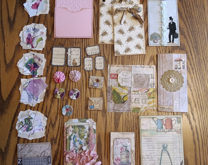 Junk Journal Ephemera, 27 Pieces, JJ Ephemera, Mass Make Ephemera, Various Themes, Grab Bag ...