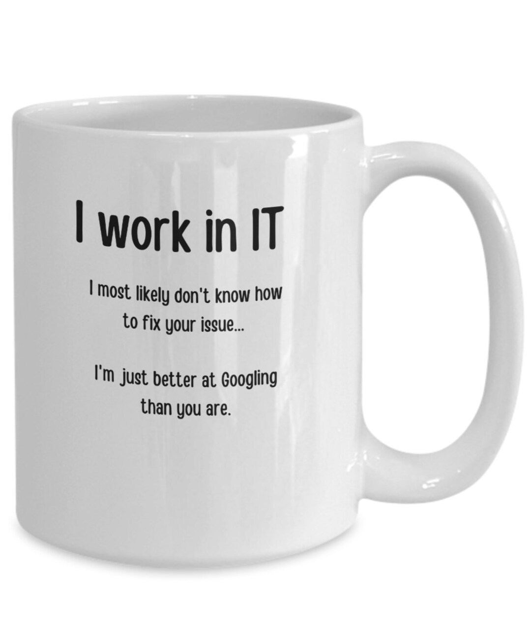 IT Support Coffee Mug, Funny It Coffee Cup, Gift Idea for Work ...