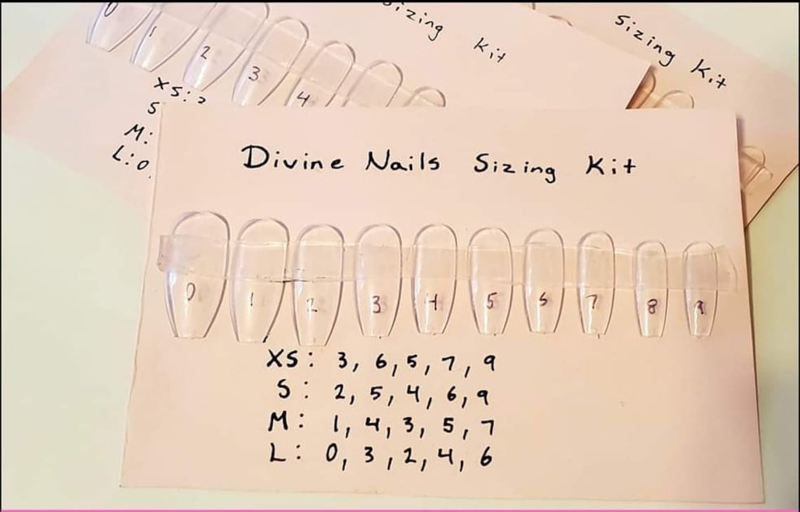 Press on Nails Sizing Kit // Nail Sizes - Etsy Press on Nails Sizing Kit // Nail Sizes - Etsy