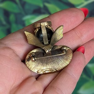 Vintage Tortolani Angel on My Shoulder Brooch - Gold Rhinestone Signed ...