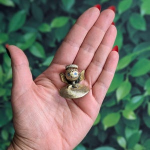 Vintage Tortolani Angel on My Shoulder Brooch - Gold Rhinestone Signed ...