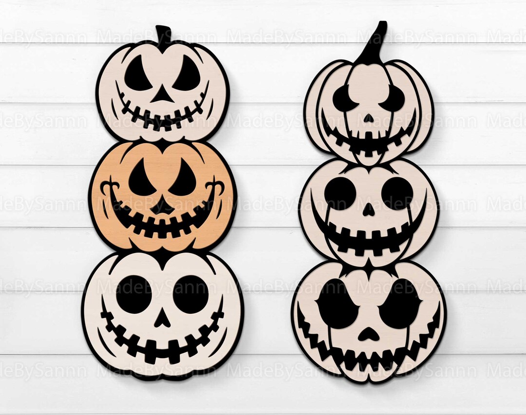 Scary Pumpkins Svg Bundle, Halloween Standing Pumpkin Svg, Halloween ...