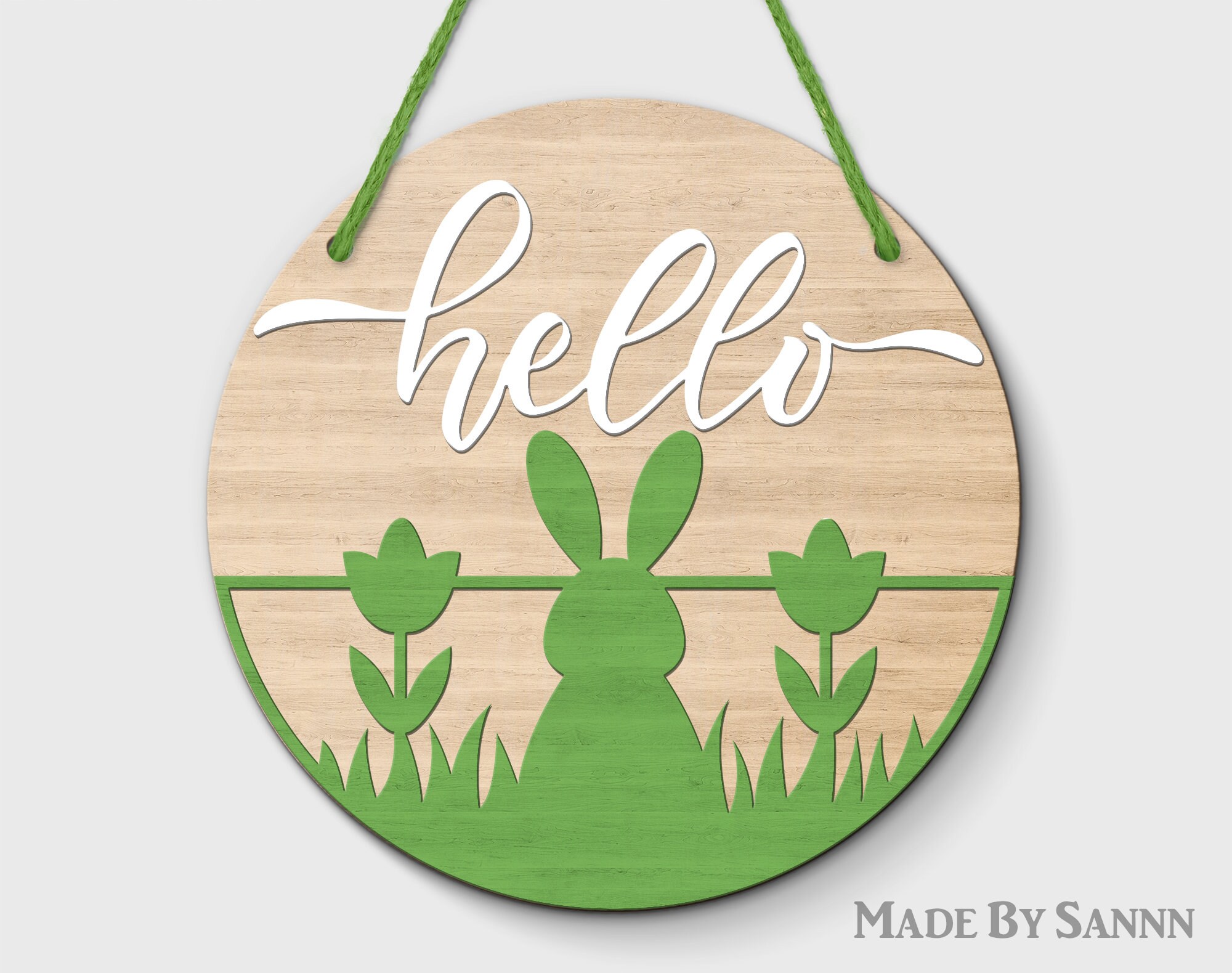 Easter Door Hanger Svg Easter Round Sign Svg Easter Bundle - Etsy