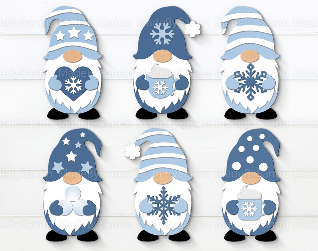 Winter Gnome Bundle SVG, Winter Decor, Winter Gnome Ornaments Svg ...