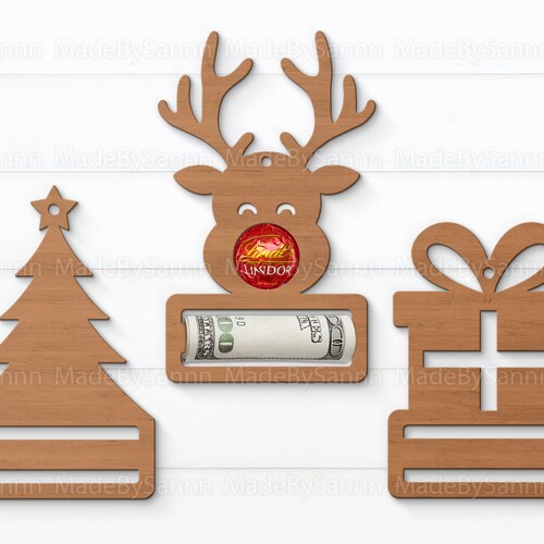 Santa Money Clip Christmas Ornament Laser Money Gift Holder - Etsy