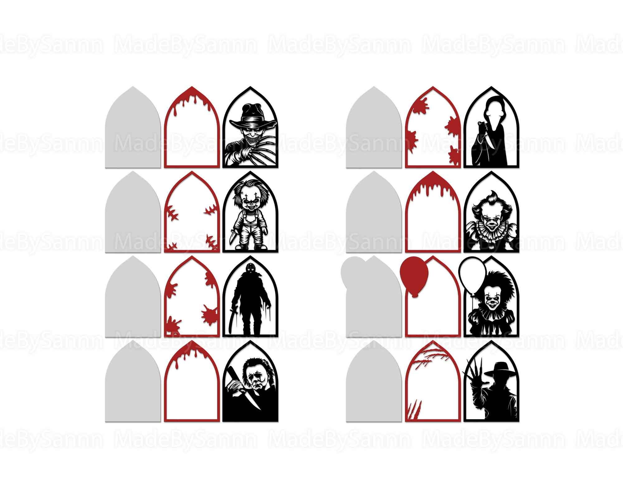 Halloween Windows SVG, Halloween Movies Door Hanger Svg, Halloween ...