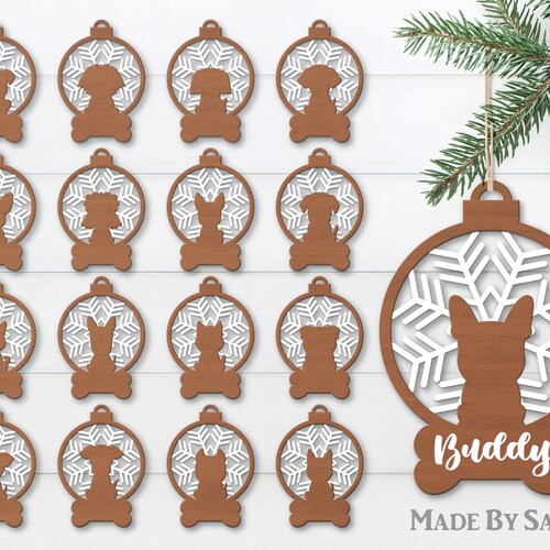 Dog Christmas Snowglobe SVG Dog Ornament Bundle Svg - Etsy