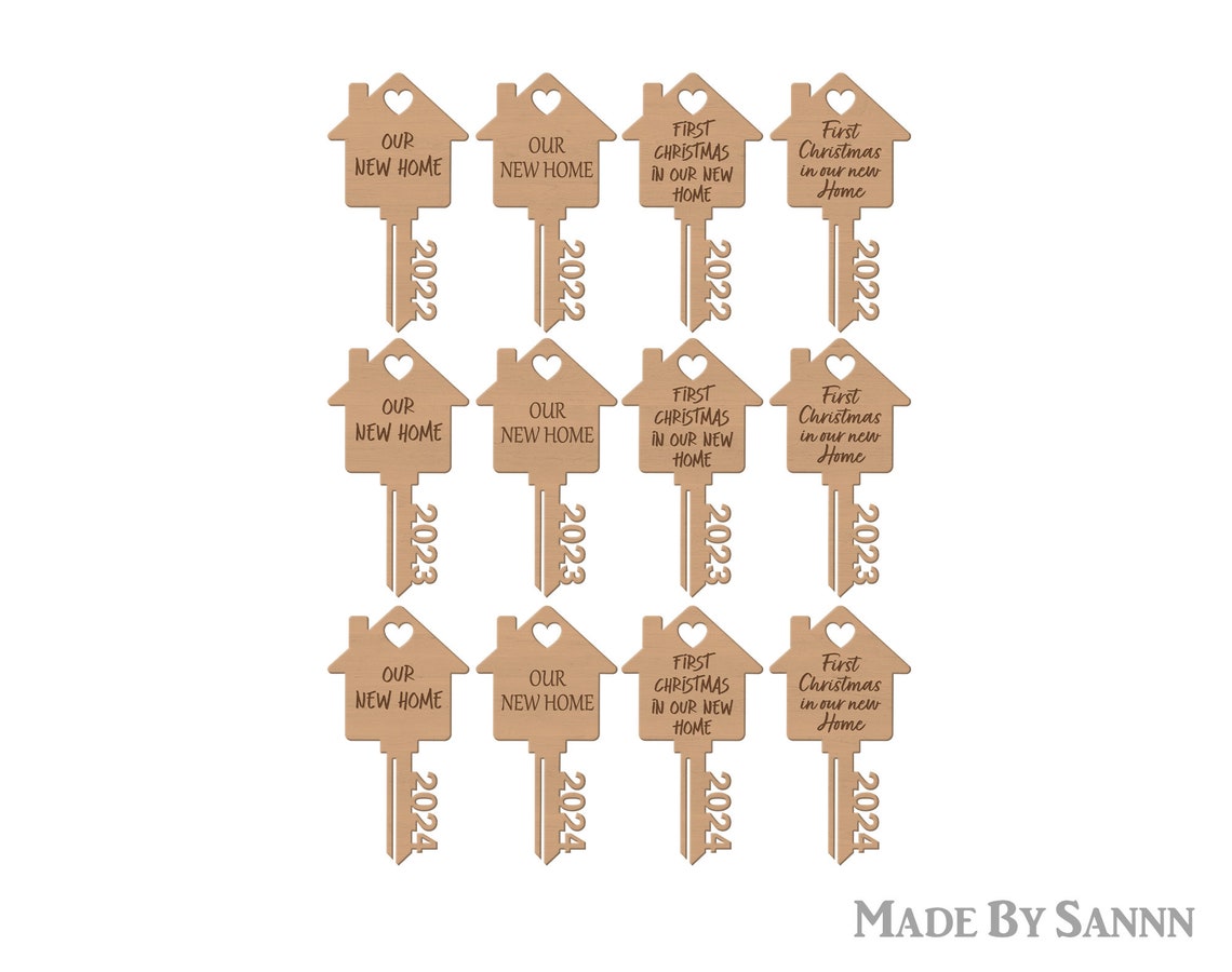 First Christmas in Our New Home SVG, Key Ornament SVG, Our First ...