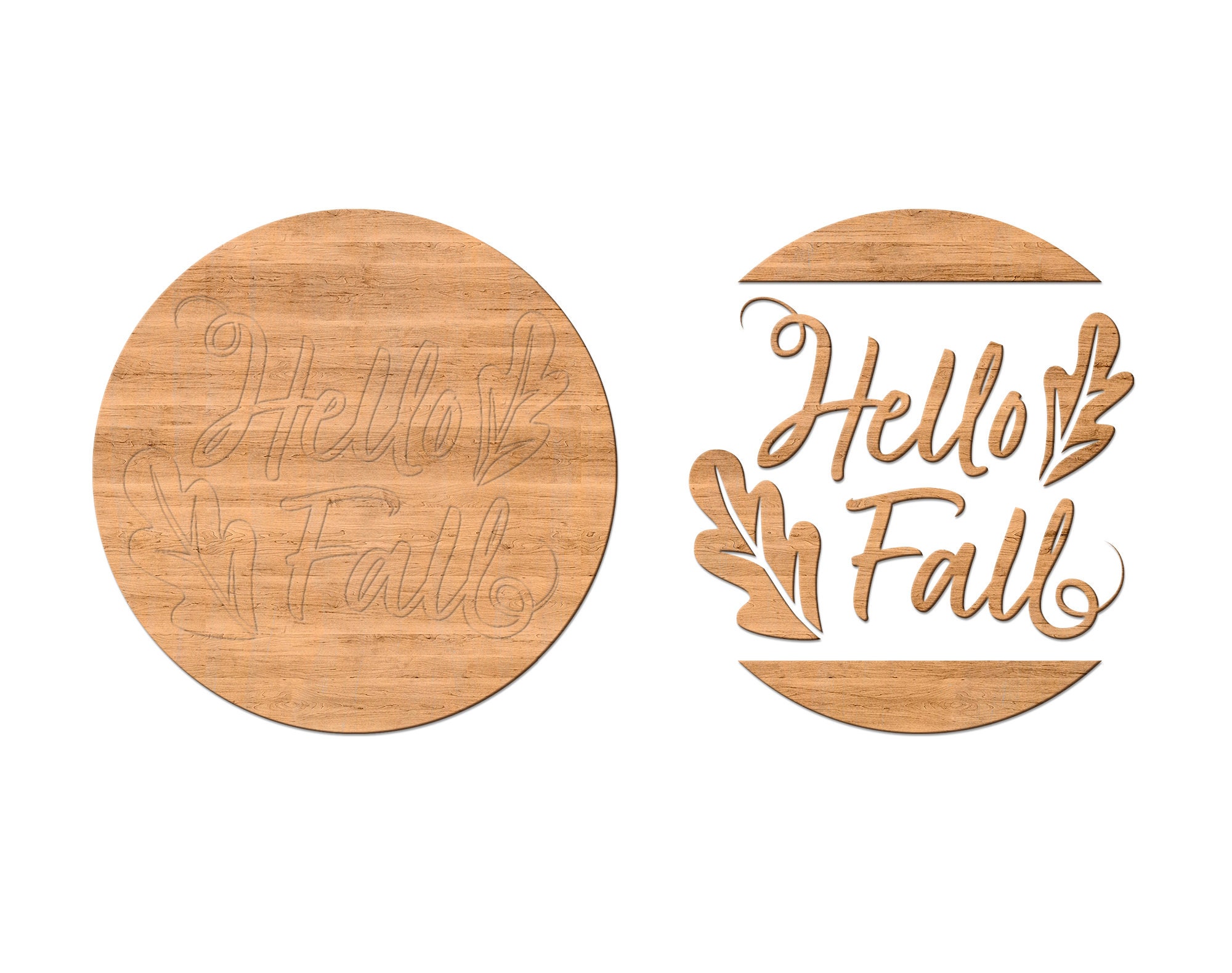Hello Fall SVG Autumn Svg Round Sign SVG Welcome SVG | Etsy