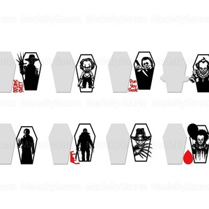 Halloween Horror Coffins Svg Bundle, Horror Coffin Svg, Horror Movie ...