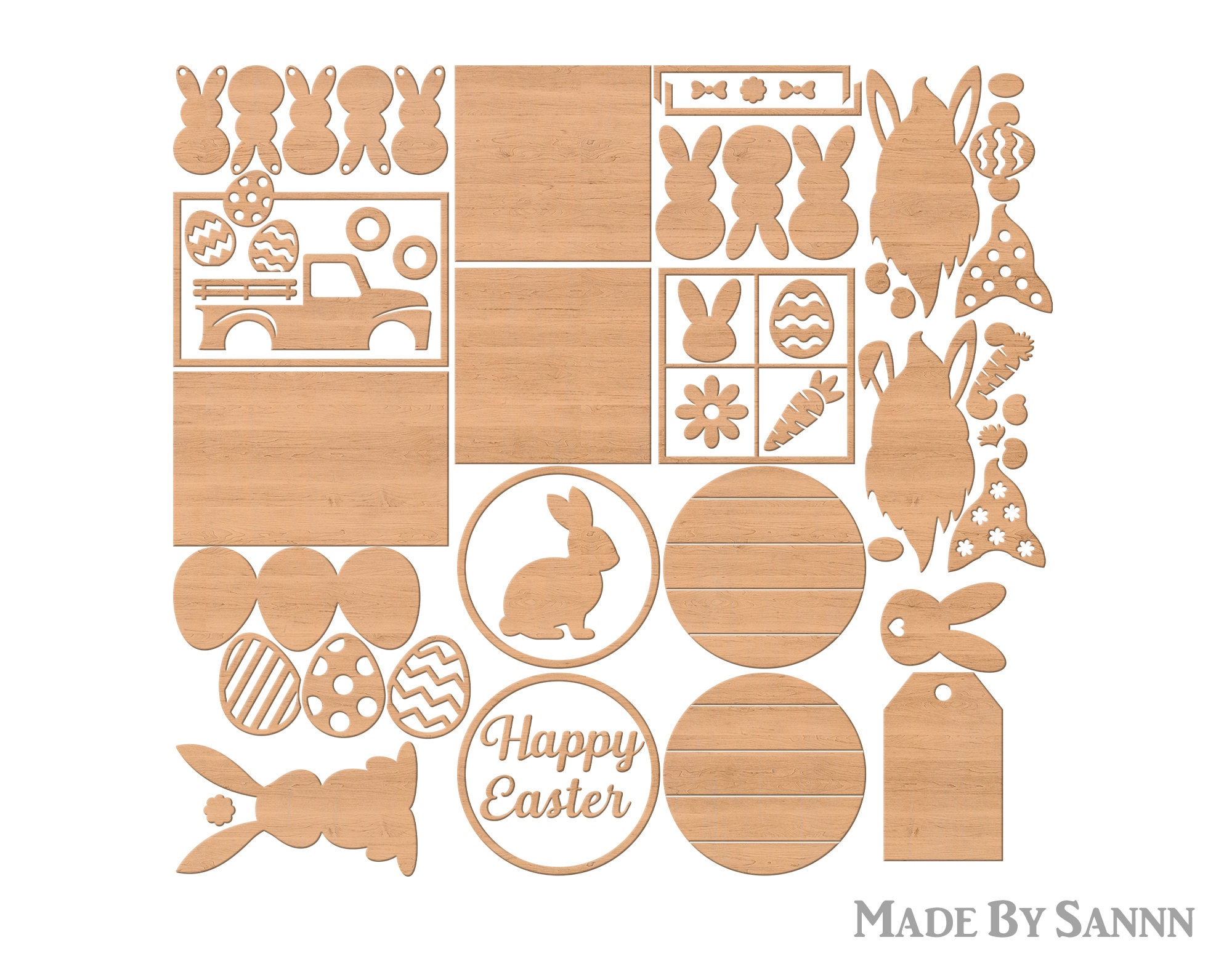 Easter Tiered Tray SVG Tier Tray Glowforge Easter Decor - Etsy