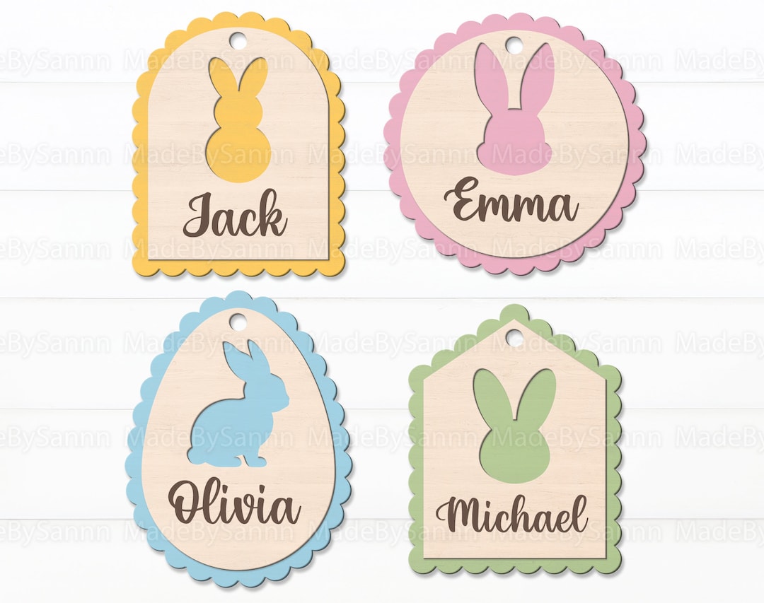 Easter Lace Basket Tags Svg, Easter Name Tags, Easter Basket Tags ...