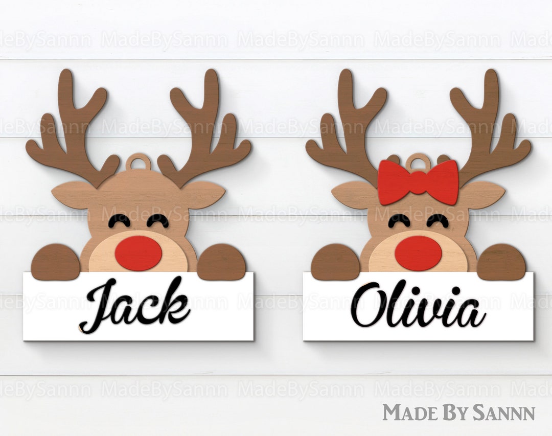Reindeer Ornaments SVG, Christmas Ornaments Svg, Reindeer Tags Svg ...