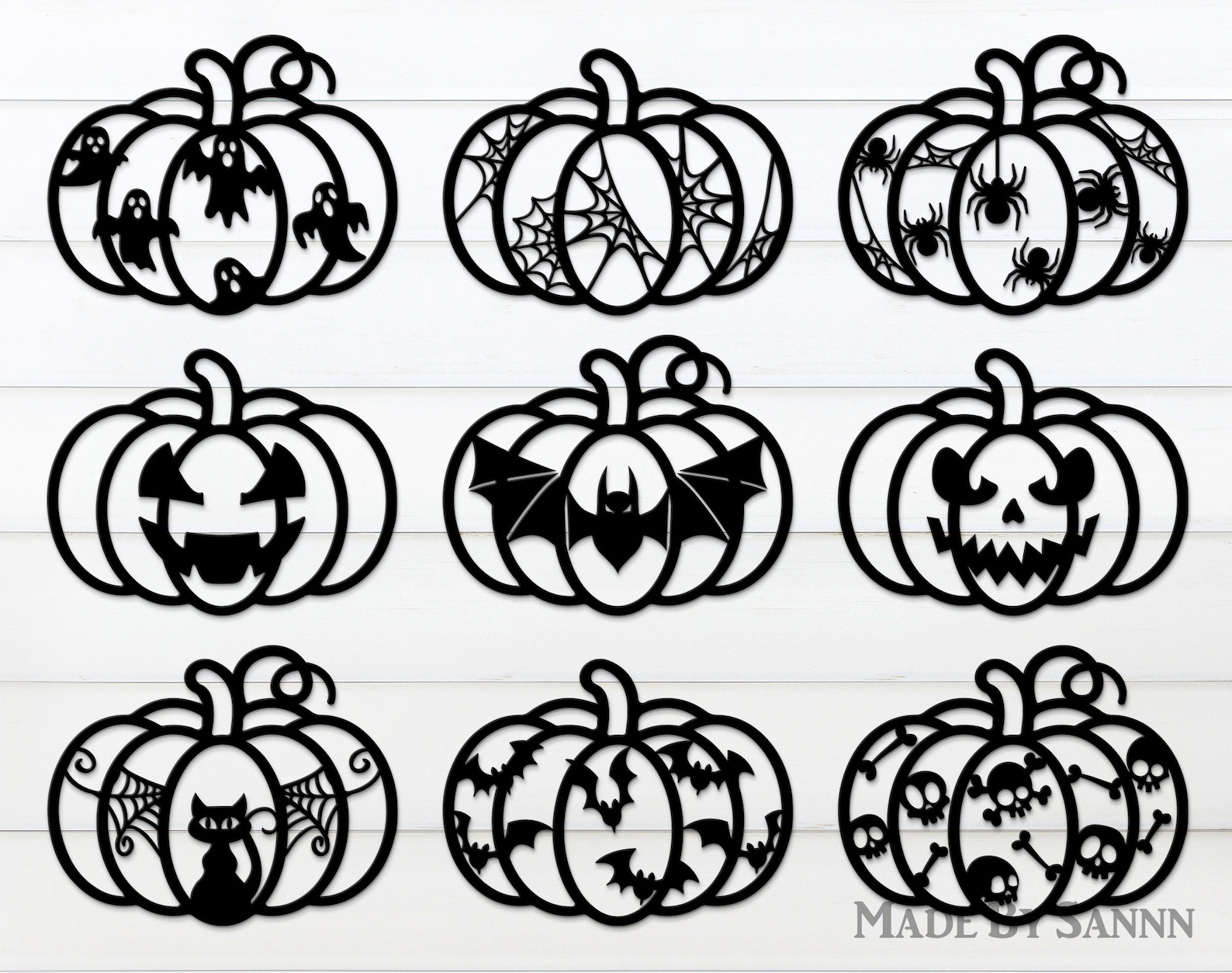 Halloween Pumpkin Bundle Svg, Scary Pumpkins Svg, Halloween Decor Svg ...