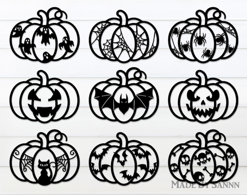 Halloween Pumpkin Bundle Svg, Scary Pumpkins Svg, Halloween Decor Svg ...