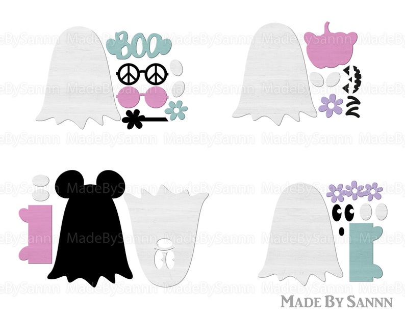 Cute Ghosts SVG Mouse Ears Ghost Svg Hippie Ghost Svg - Etsy