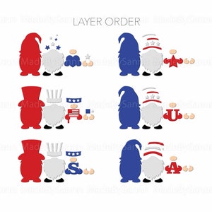 Patriotic Gnome Bundle Svg, 4th of July Gnomes Svg, Independence Day ...