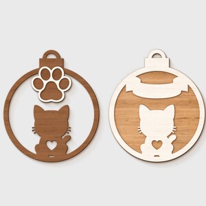 Cat Christmas Ornament SVG, Pet Christmas Ornament, Christmas Tree ...