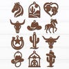 Western Christmas SVG Bundle: Cowboy Santa, Cactus, Gingerbread ...