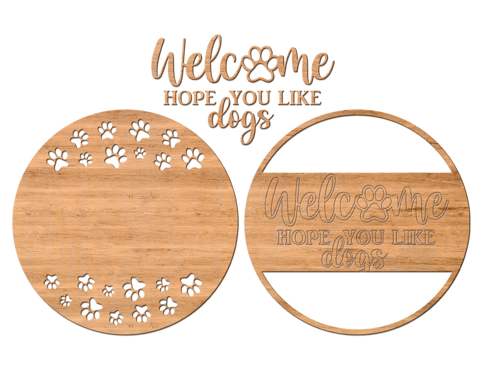 Dog Welcome Sign SVG Welcome Hope You Like Dogs Sign Dog - Etsy