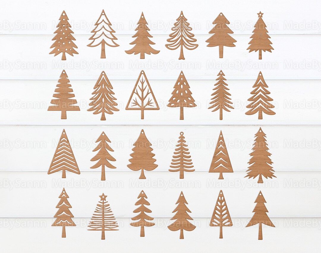 24 Christmas Tree Svg Bundle, Christmas Decor Svg, Laser Cut, Christmas ...