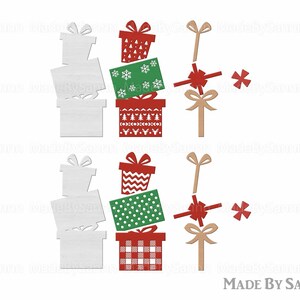 Standing Christmas Presents Svg, Stacking Presents Svg, Christmas ...