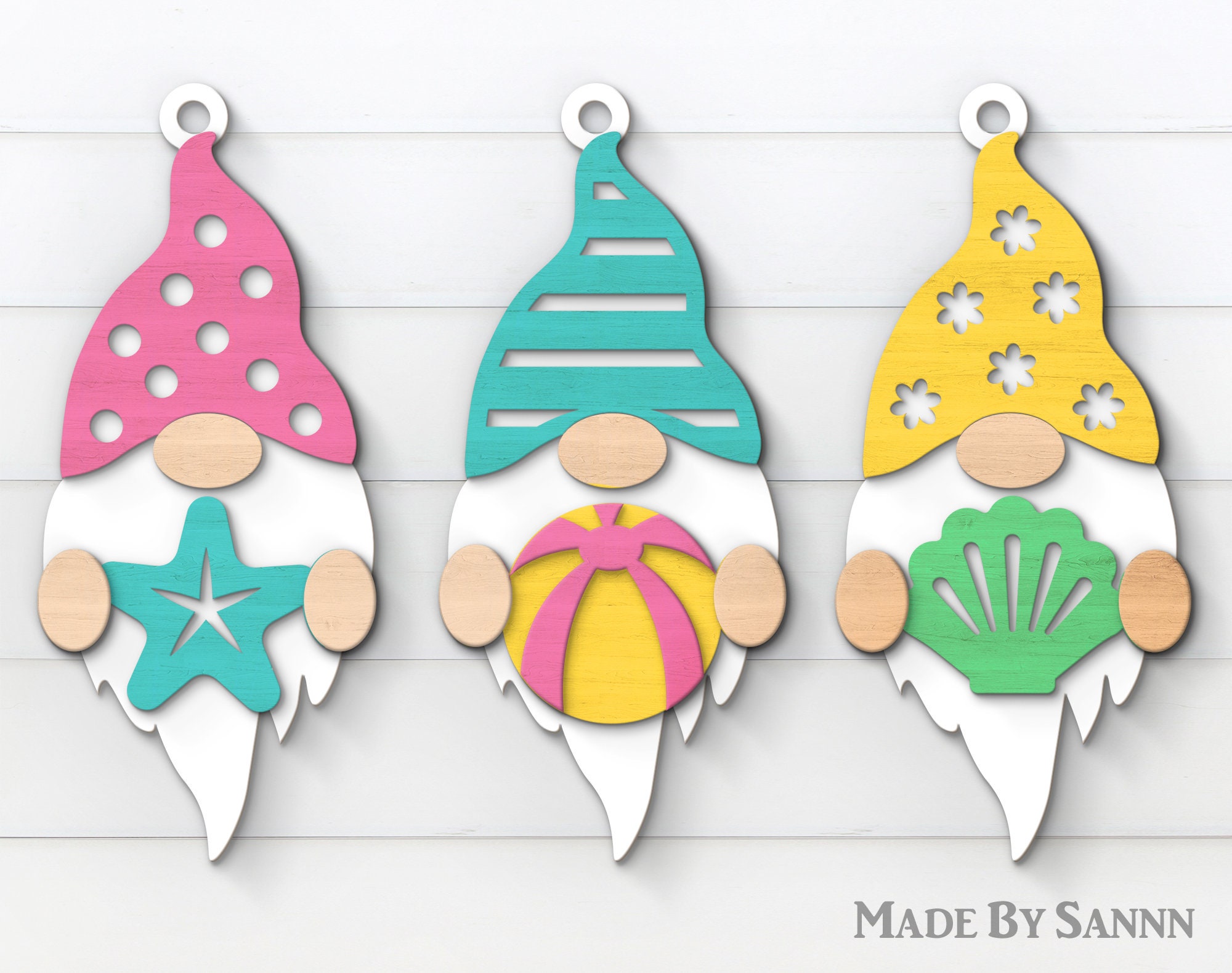Three Summer Gnomes Svg, Beach Gnome Svg, Gnome Clipart, Gloworge Svg ...
