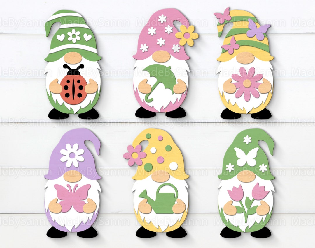 Spring Gnome Bundle Svg, Spring Gnomes Svg, Spring Gloworge Svg, Gnome ...
