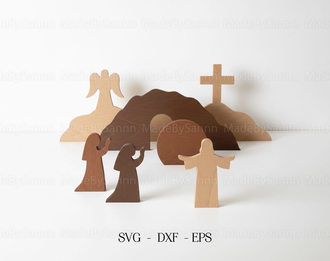 Jesus Resurrection Scene SVG, Easter Decor, Laser Cut File, He is Risen ...