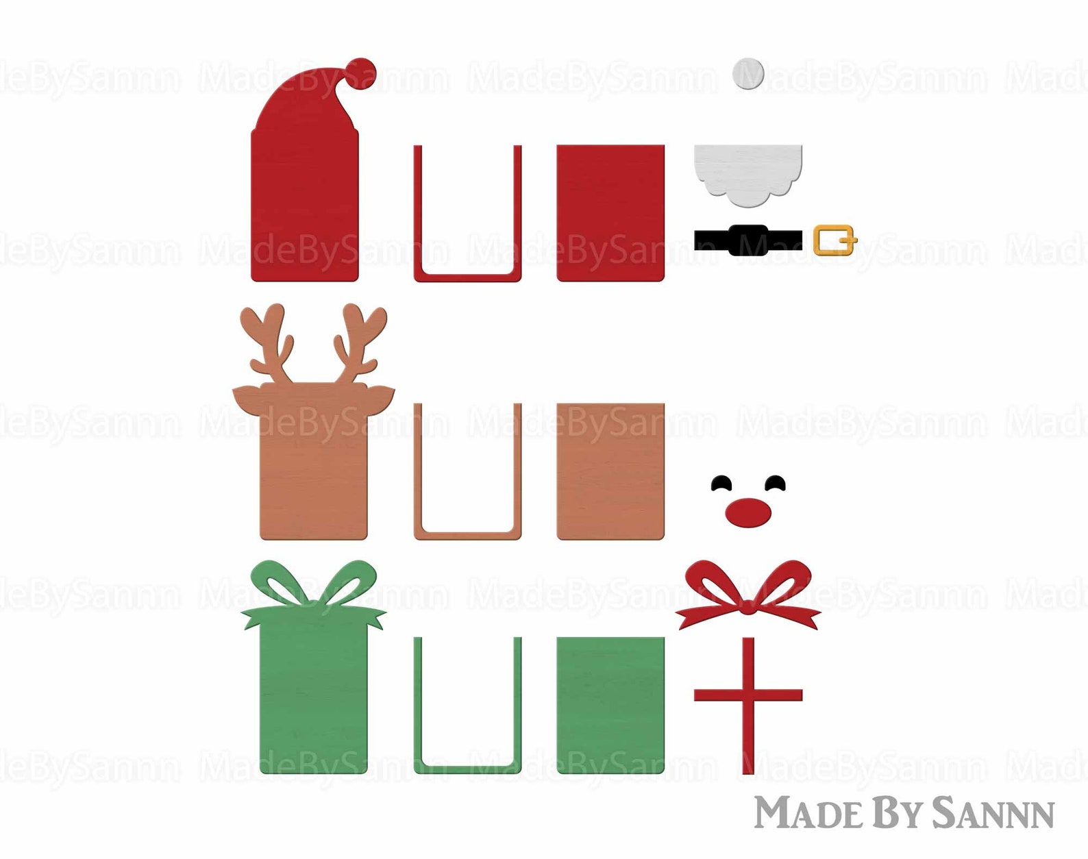 Christmas Gift Card Holder Svg Christmas Ornaments Svg Santa - Etsy