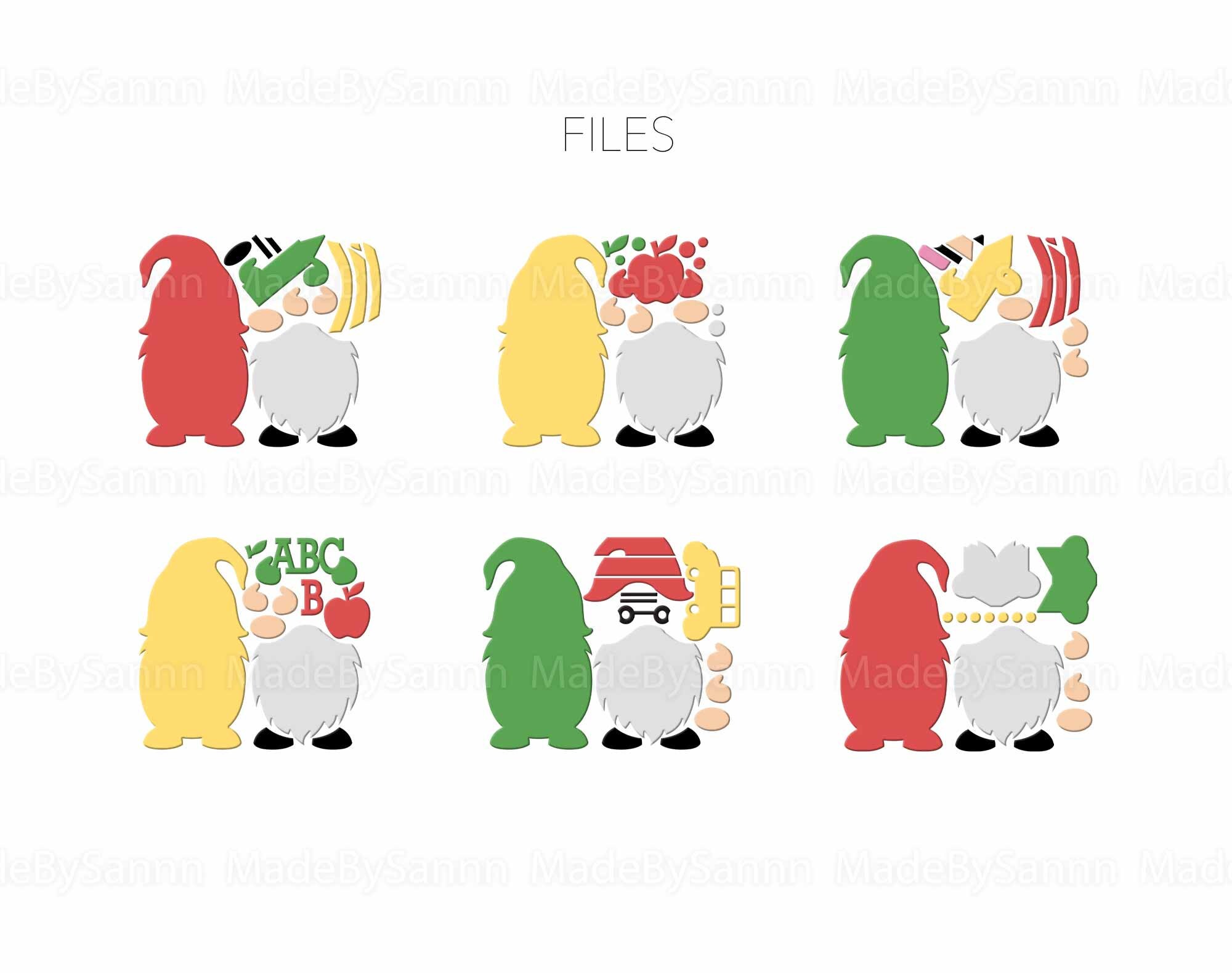 Schole Gnome Bundle SVG, Back to School Gnomes Svg, Teacher Gnome ...