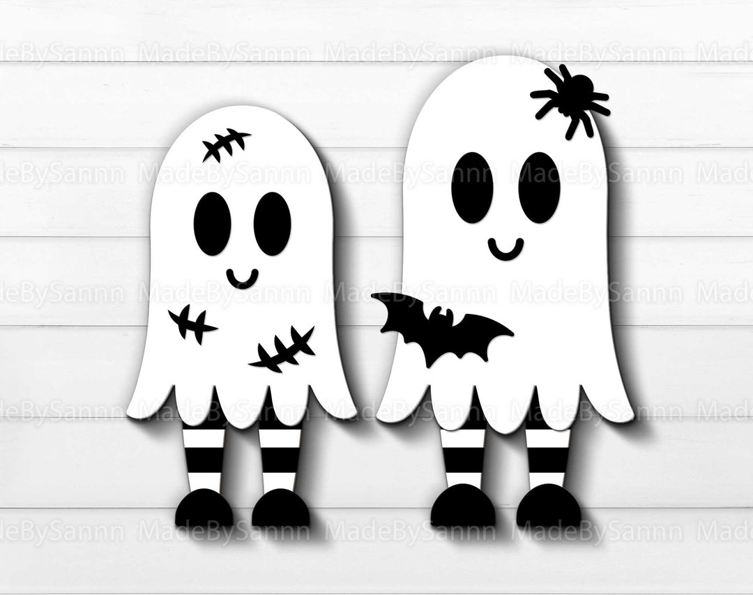 Cute Spooky Ghosts SVG, Ghost Decor Svg, Spider Svg, Bat Svg, Halloween ...