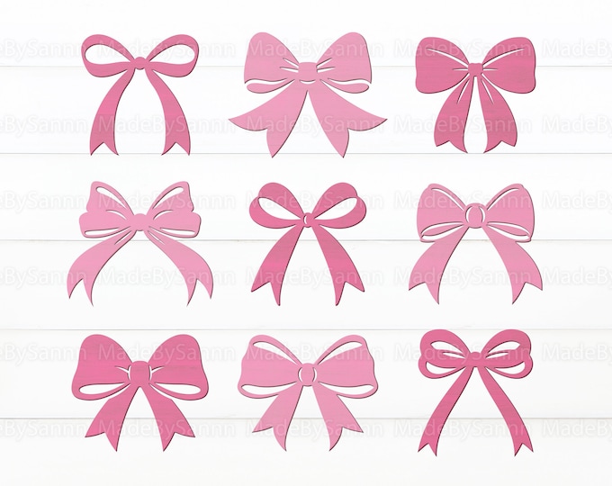 Pink Bow Garland , Pink Bow Party, Bow Birthday Decor, Coquette Bow ...