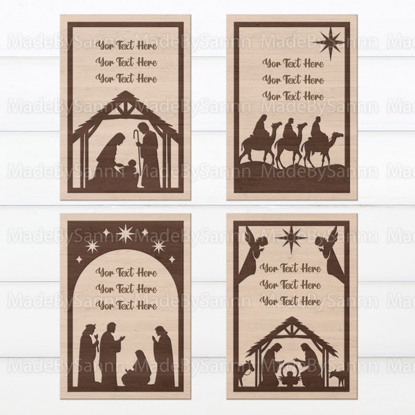 Nativity Card Svg - Etsy