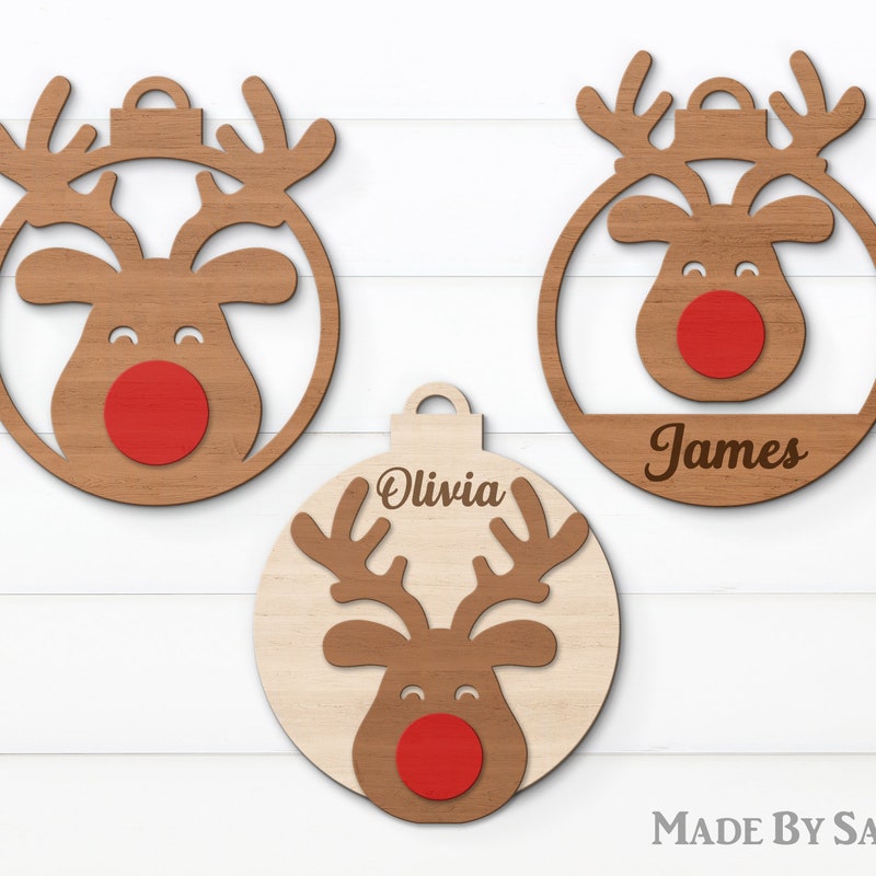 Reindeer Ornament - Etsy UK