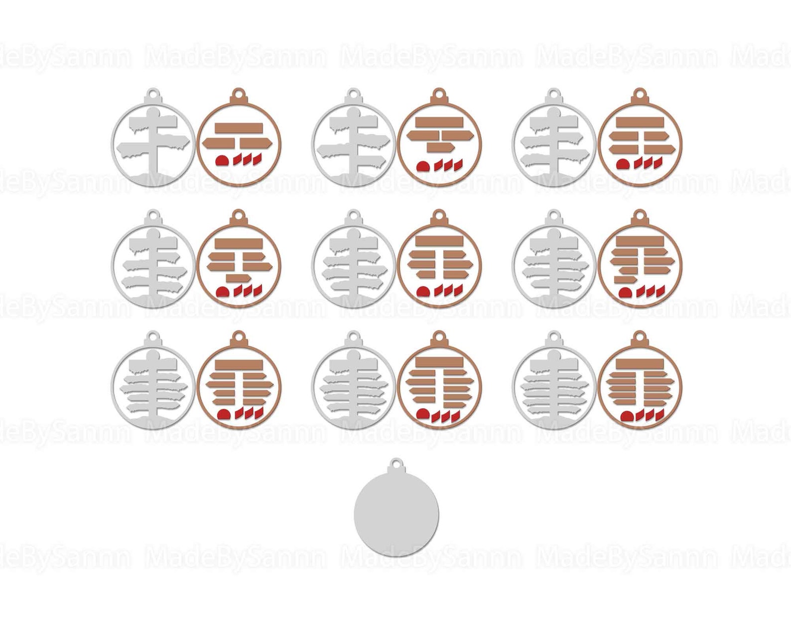 North Pole Family Name Ornament SVG, Family Ornament Laser Svg, North ...