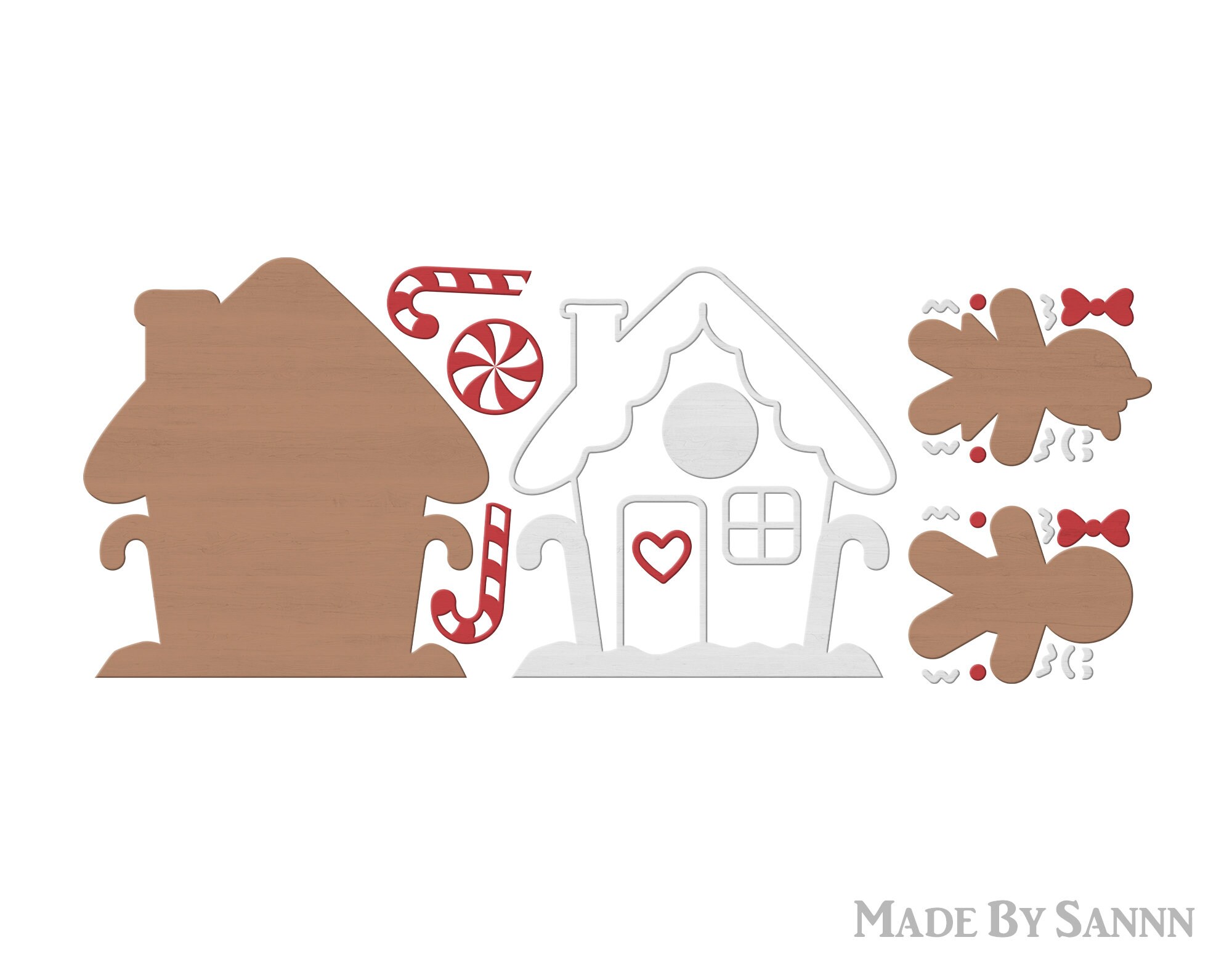 Gingerbread House SVG, Gingerbread Couple Svg, Christmas Ornaments SVG ...