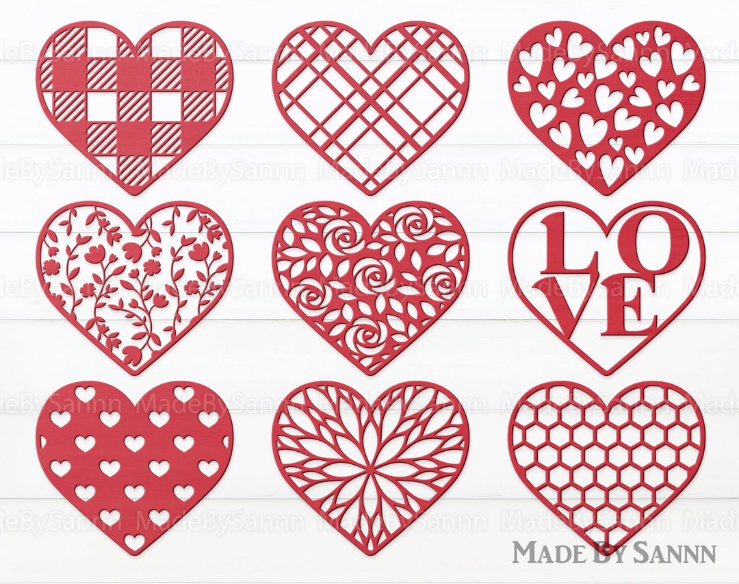 Hearts Svg Heart Cutting Templates Svg Vector Hearts Svg - Etsy