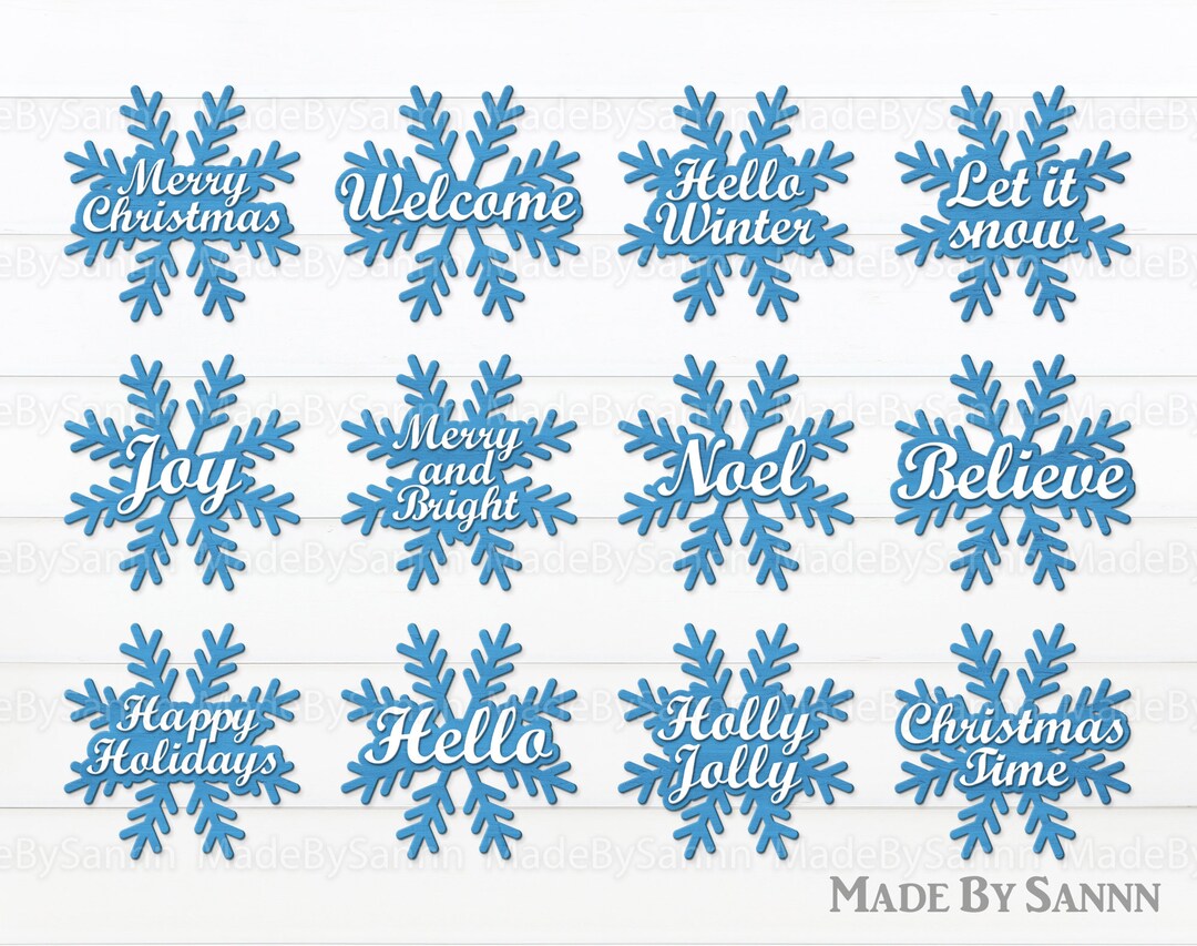 Snowflake Bundle Svg, Winter Svg, Christmas Decor Svg, Snowflake Laser ...